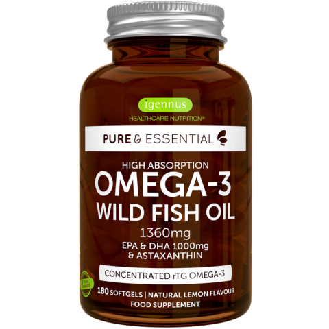 High Absorption Omega-3 Wild Fish Oil, 1000mg EPA & DHA rTG Triglyceri – Igennus Healthcare ...