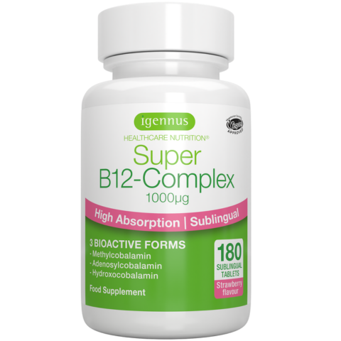 Super B12-Complex 1000mcg, Sublingual Methylated Vitamin B12 Melt ...