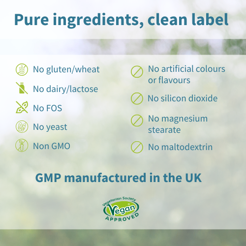 Live Cultures+ Lab4 Probiotic & Non-Bloating Prebiotic, Lactobacillus ...