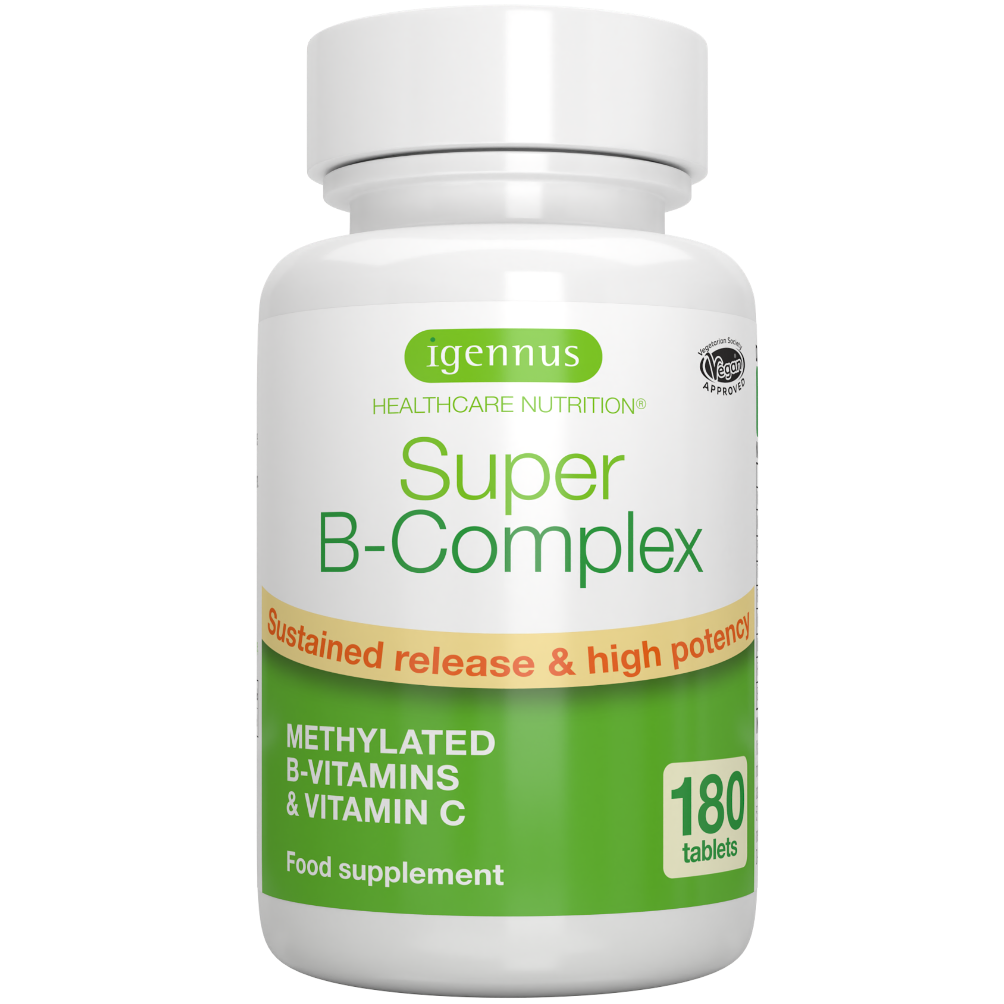 Methylated Super B-Complex, High Absorption B-Vitamin Supplement with ...